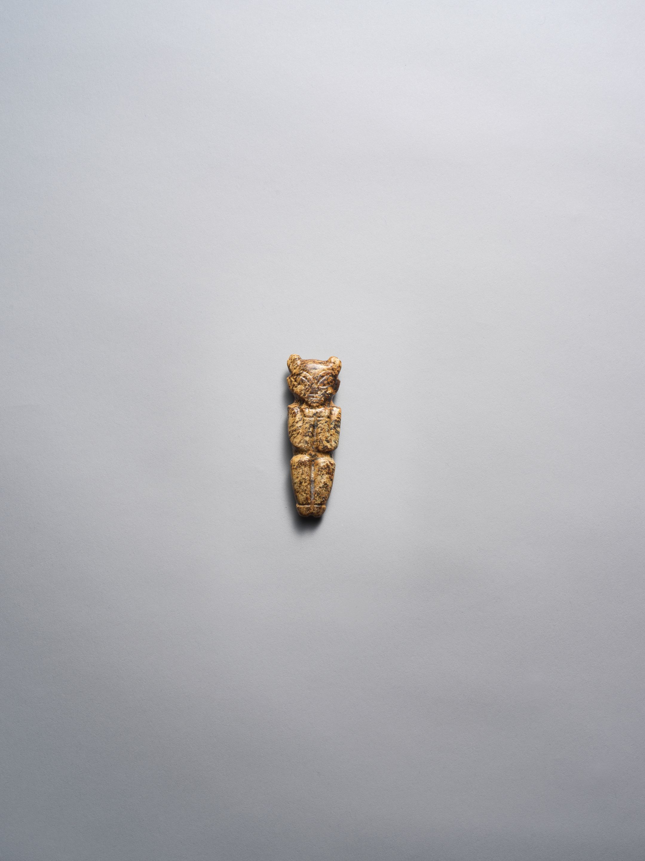 Bonhams : A rare archaic jade human-figure pendant Neolithic Period ...