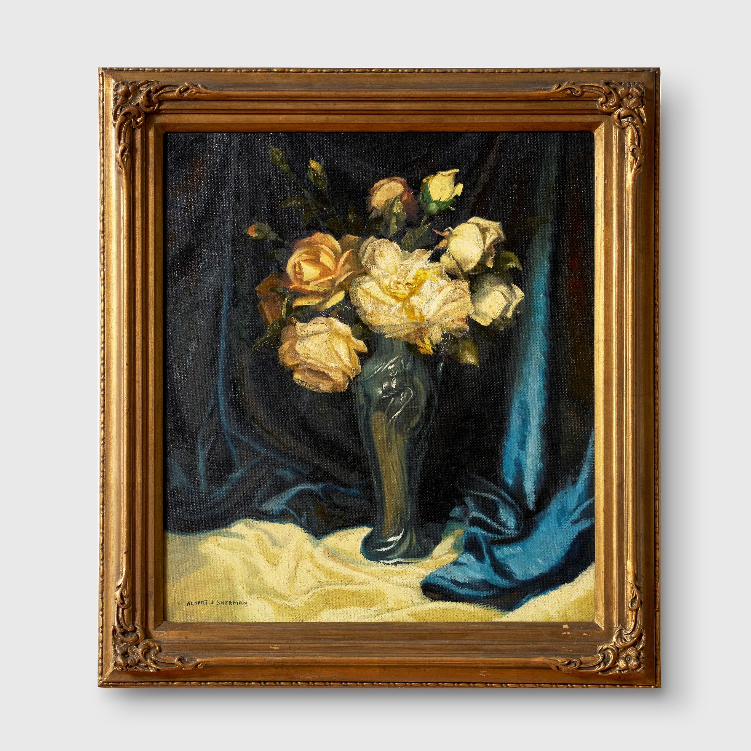 Bonhams : Albert James Sherman (1882-1971) Blue and Gold, c.1943