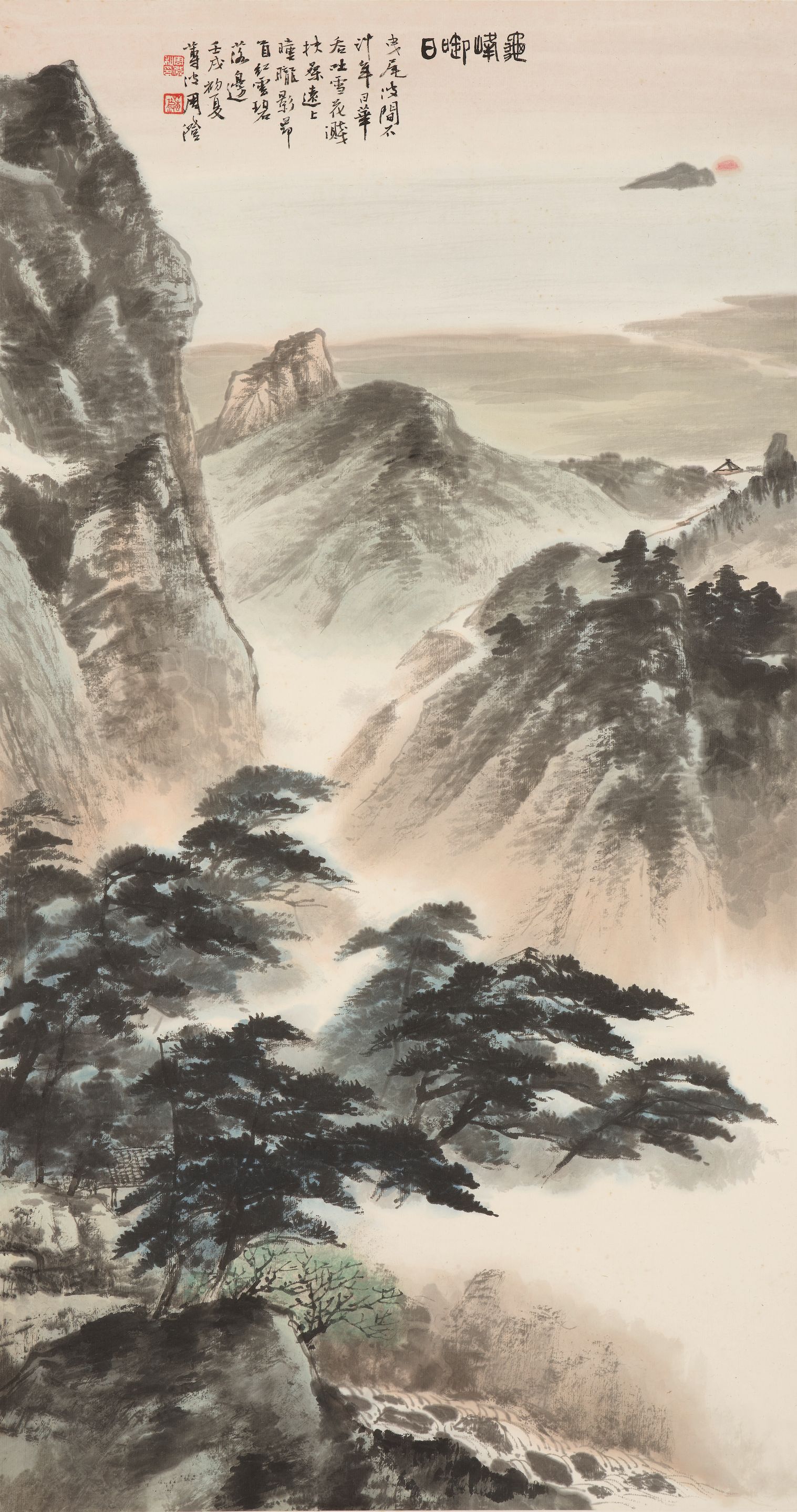 Bonhams : ZHOU CHENG (1940-2022) Sunrise at the Peak, 1982