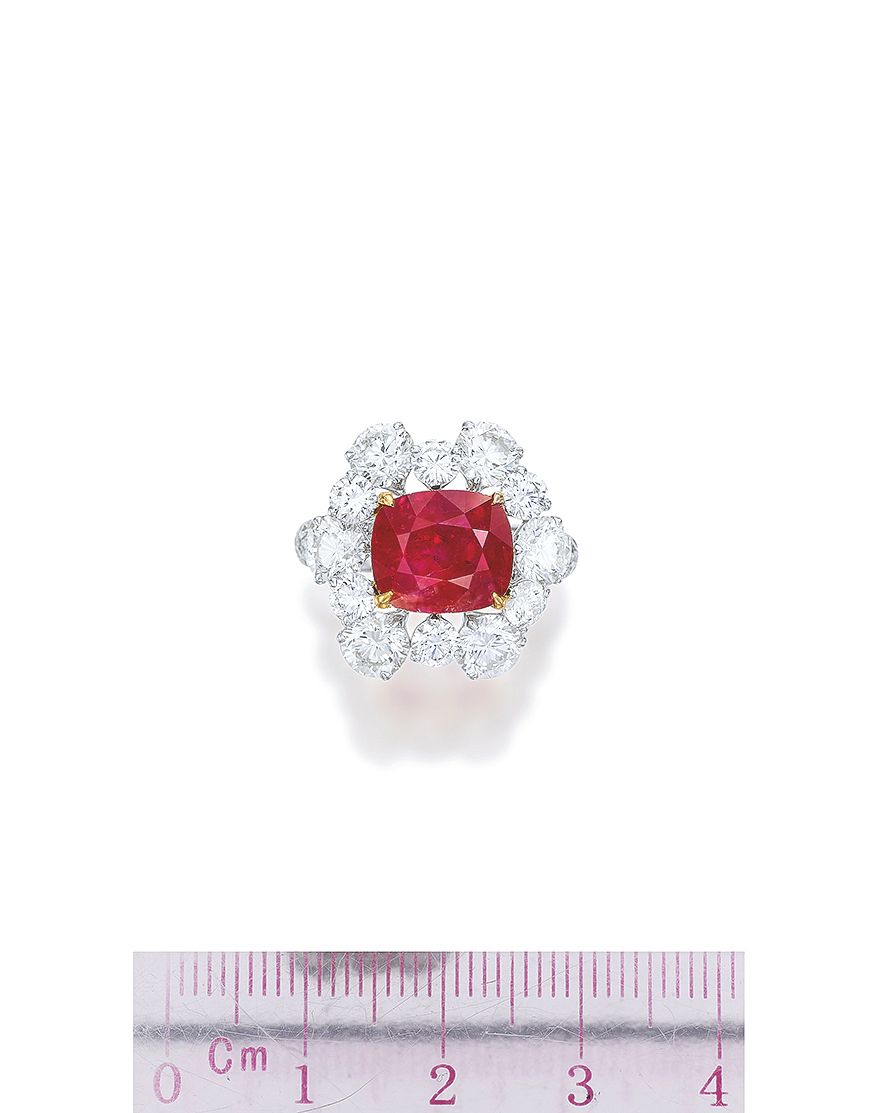 Bonhams : RUBY AND DIAMOND RING