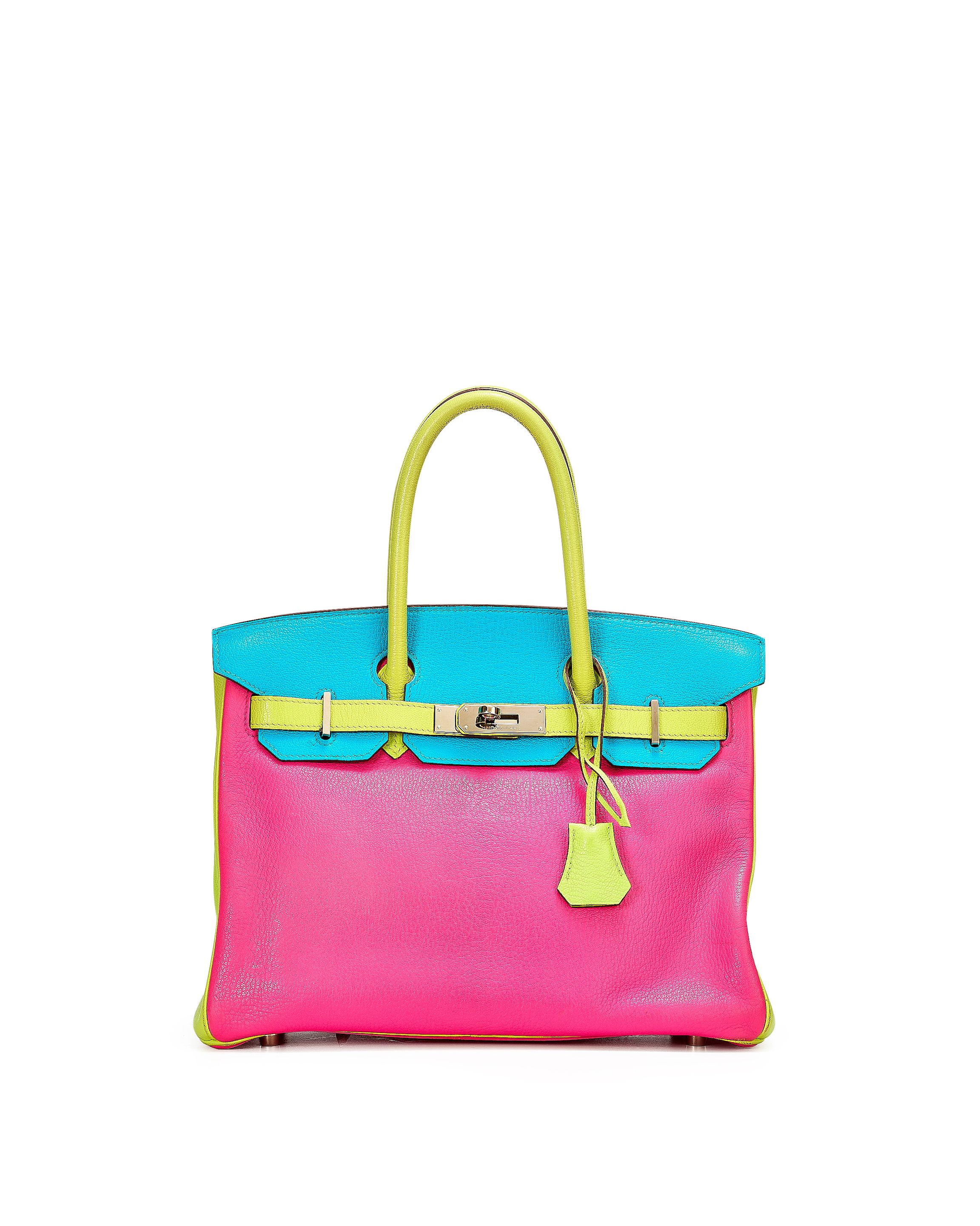 Bonhams : HERMÈSA CUSTOM TRI-COLOR CHÈVRE BIRKIN 30 WITH PALLADIUM ...