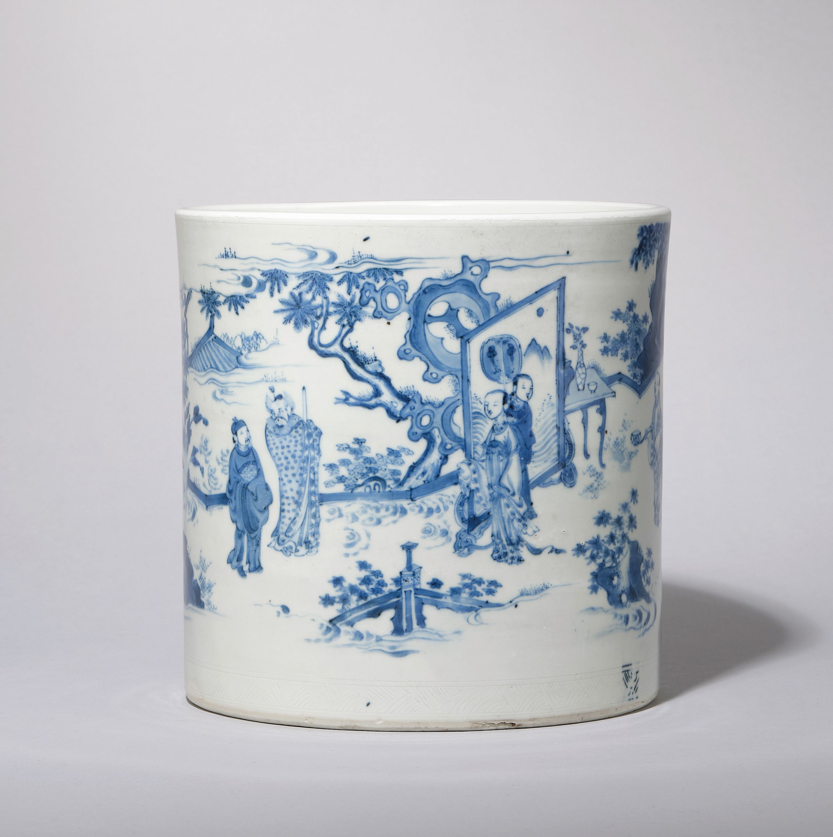 Bonhams : A BLUE AND WHITE 'TANG EMPEROR VISITS THE MOON PALACE ...